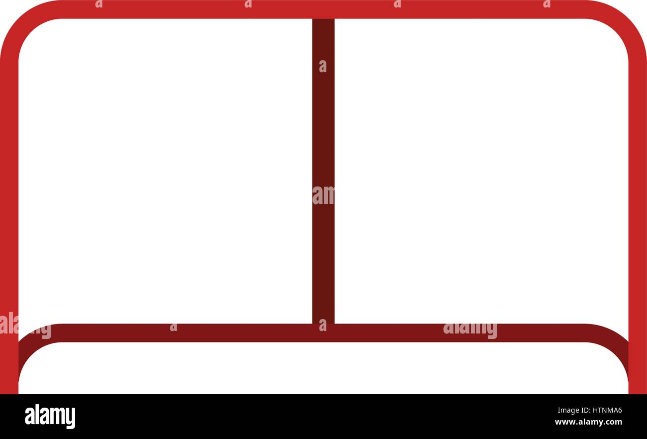 Hockey gate icon in flat style isolated on white background vector ...