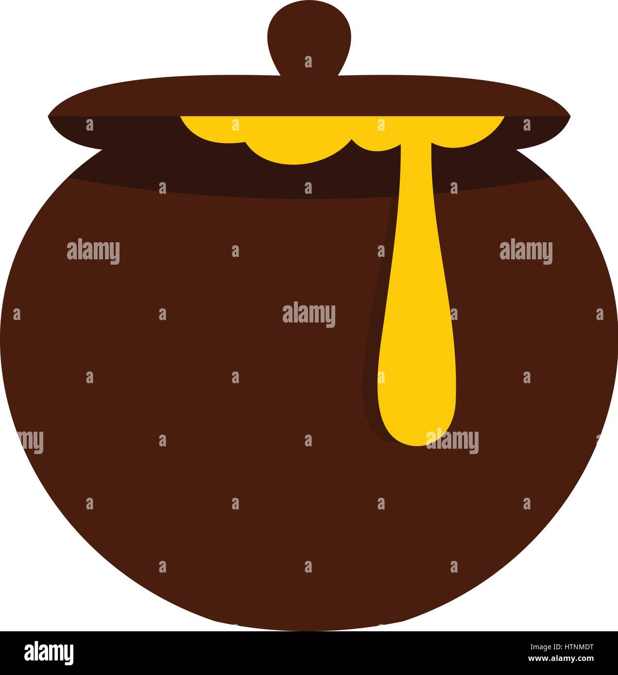 Honey pot icon in flat style isolated on white background vector ...