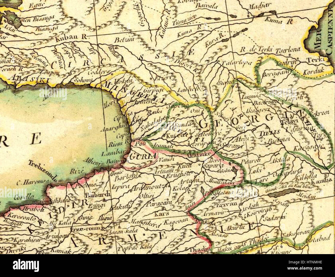 Rigobert Bonne. Turquie d'Asie. 1791 (C Stock Photo - Alamy