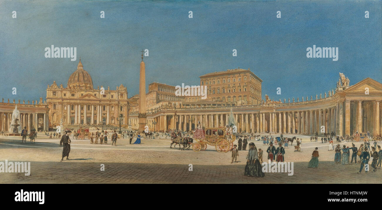 Rudolf von Alt - Sanct Peter Rom Stock Photo - Alamy