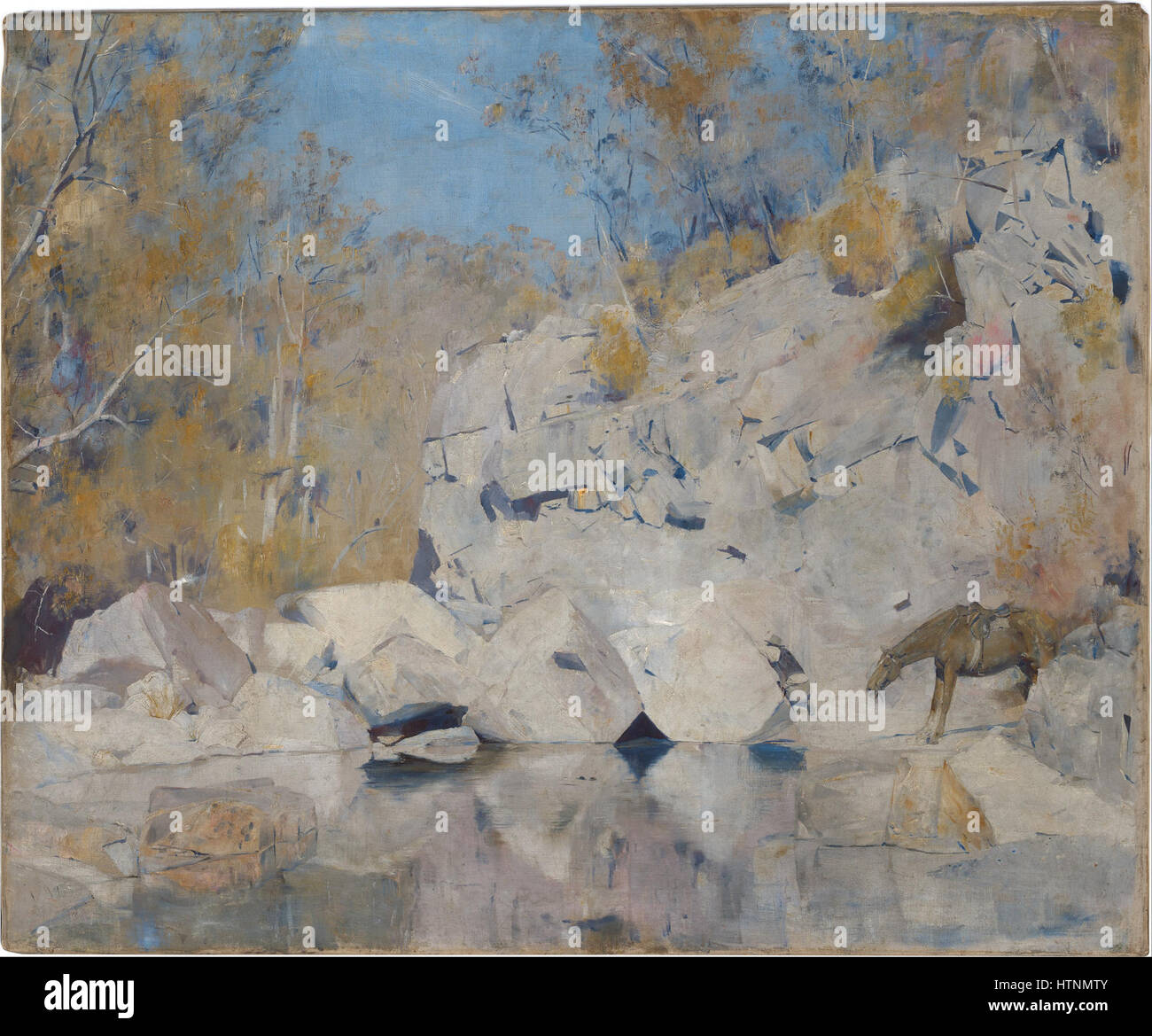 Tom Roberts’ painting 'In a Corner on the Macintyre' depicts a quiet ...