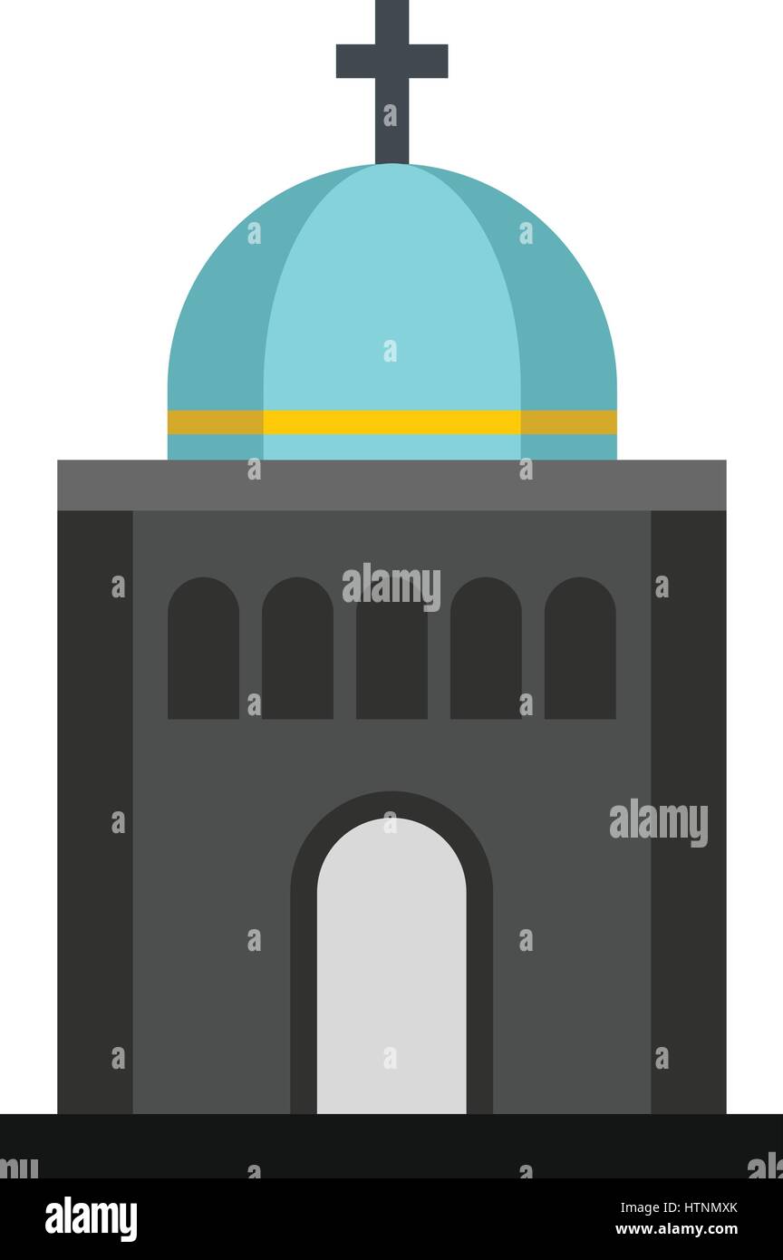 Church icon in flat style isolated on white background vector ...