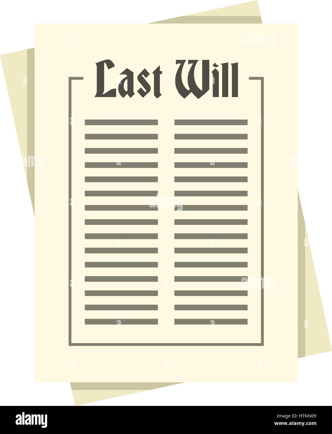 Will icon in flat style isolated on white background vector ...