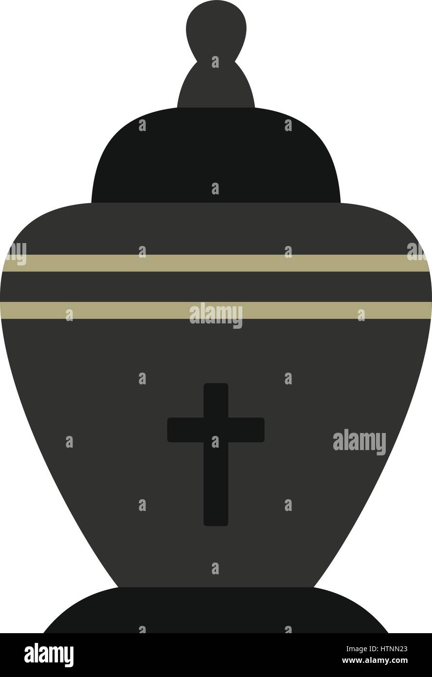 Urn icon in flat style isolated on white background vector illustration ...