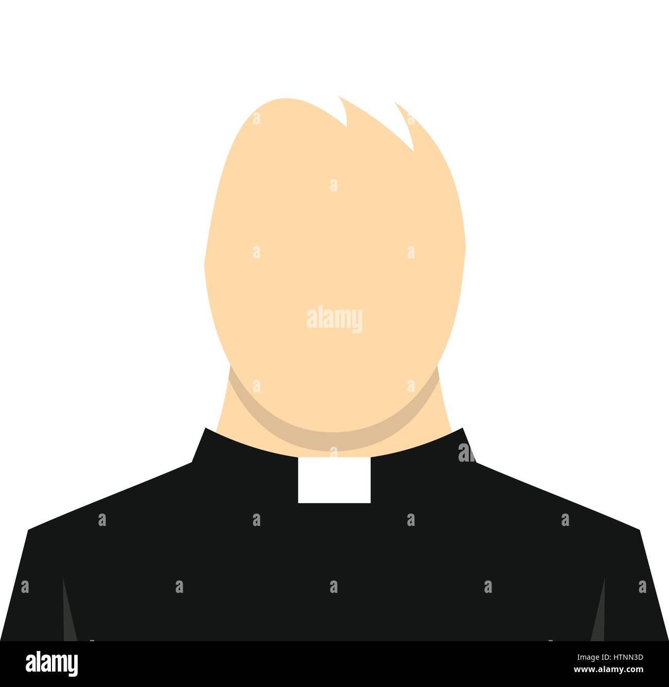 Priest icon in flat style isolated on white background vector ...