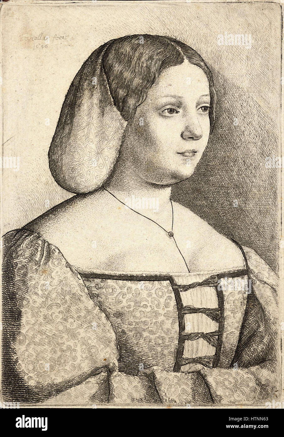 Wenceslas Hollar - Petrarch's Laura, after Giorgione Stock Photo - Alamy