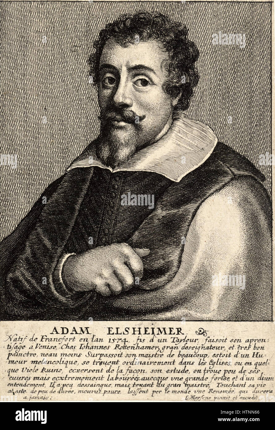 This engraving by Wenceslas Hollar, titled 'Adam Elsheimer (State 1 ...