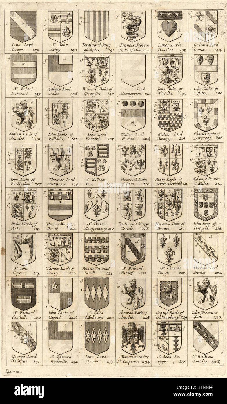 Wenceslas Hollar’s engraving 'Arms of Knights of the Garter 5' depicts ...