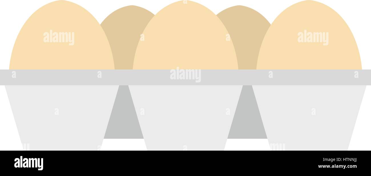 Eggs in carton package icon, flat style Stock Vector Image & Art - Alamy