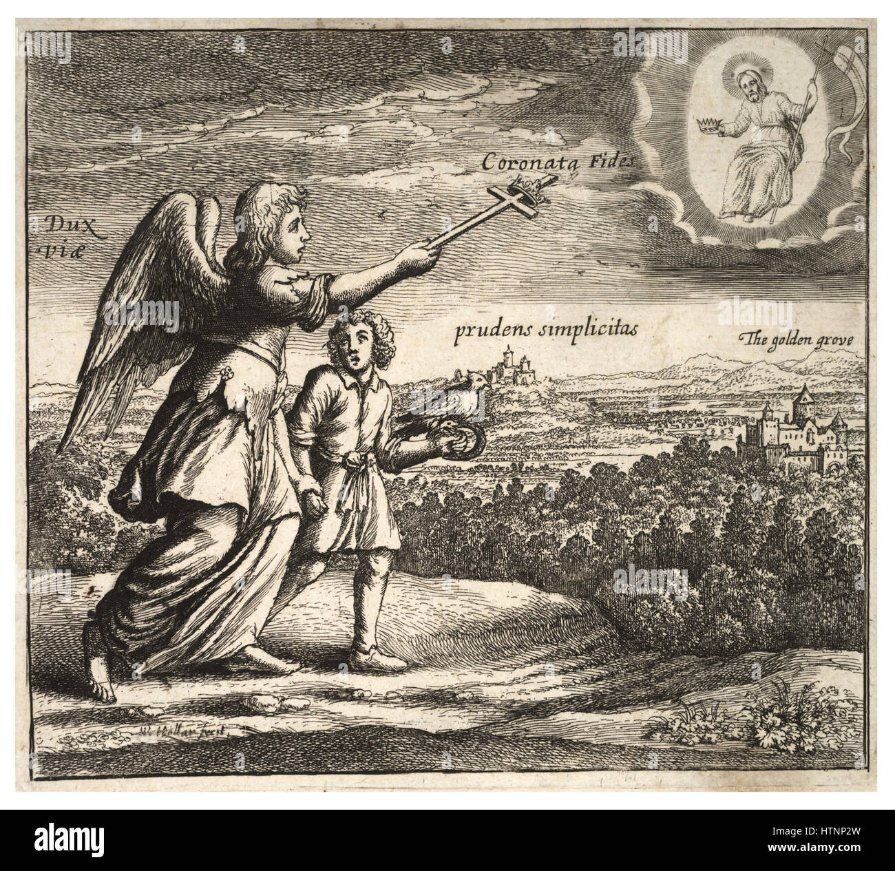 Wenceslas Hollar - The angelic guide (State 3 Stock Photo - Alamy