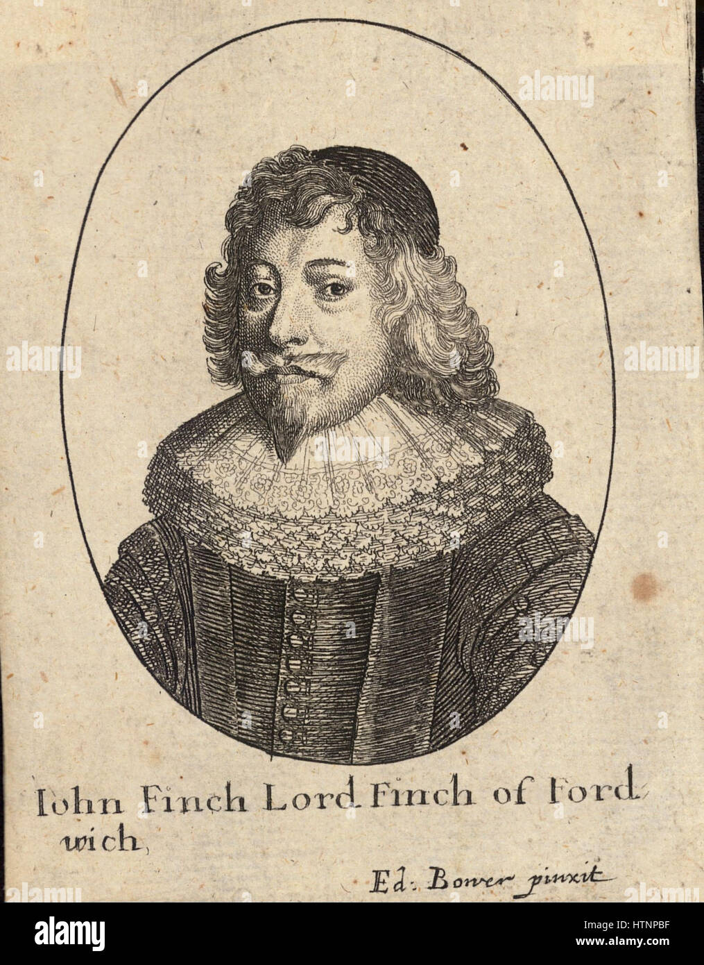 This engraving by Wenceslas Hollar portrays Lord Finch, a notable ...