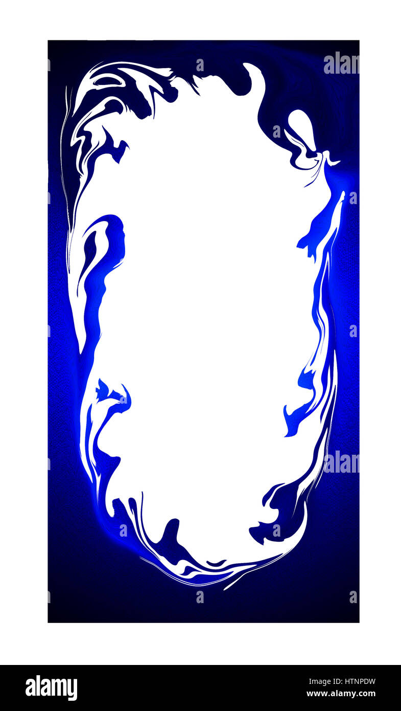 Art frame in blue Stock Photo - Alamy