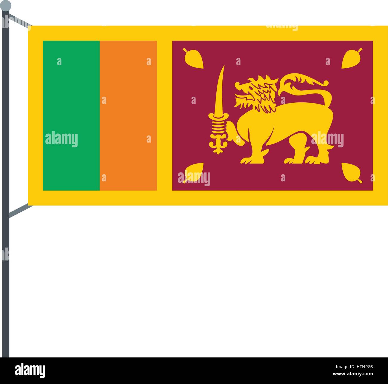 Sri Lanka flag icon, flat style Stock Vector Image & Art - Alamy