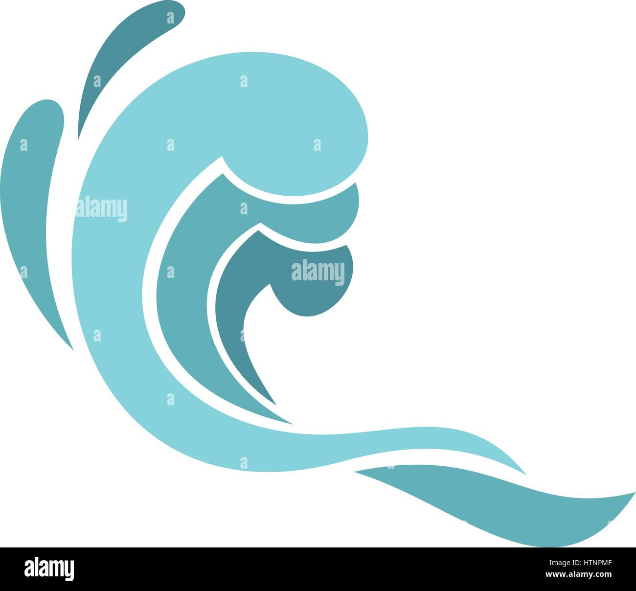 Blue wave icon, cartoon style Stock Vector Image & Art - Alamy