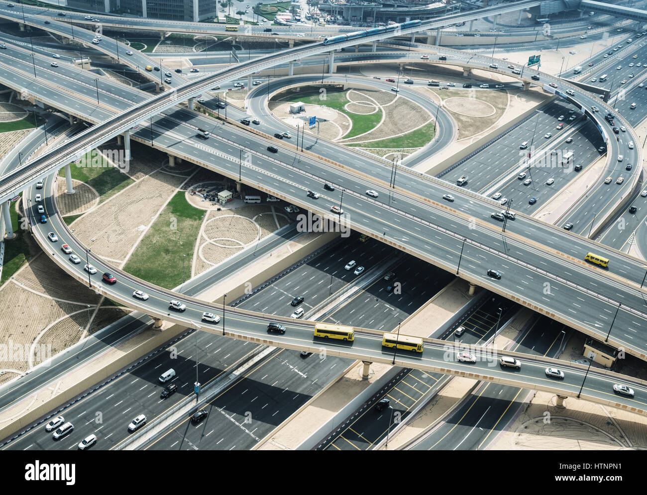 Aerial view of complex highway junction Stock Photo - Alamy