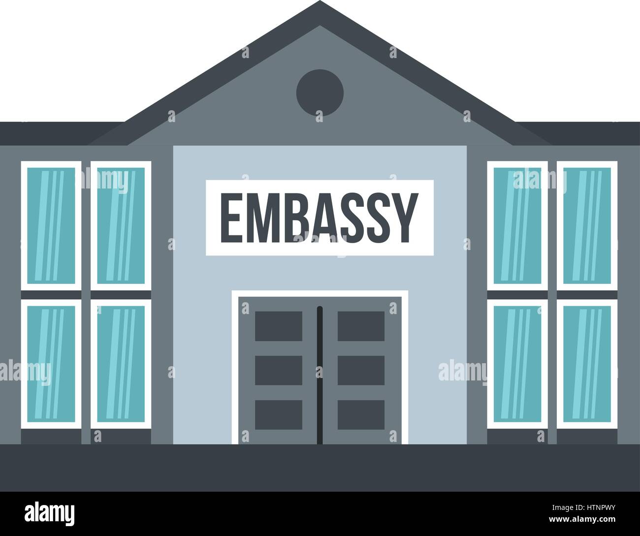 Embassy icon Stock Vector Images - Alamy