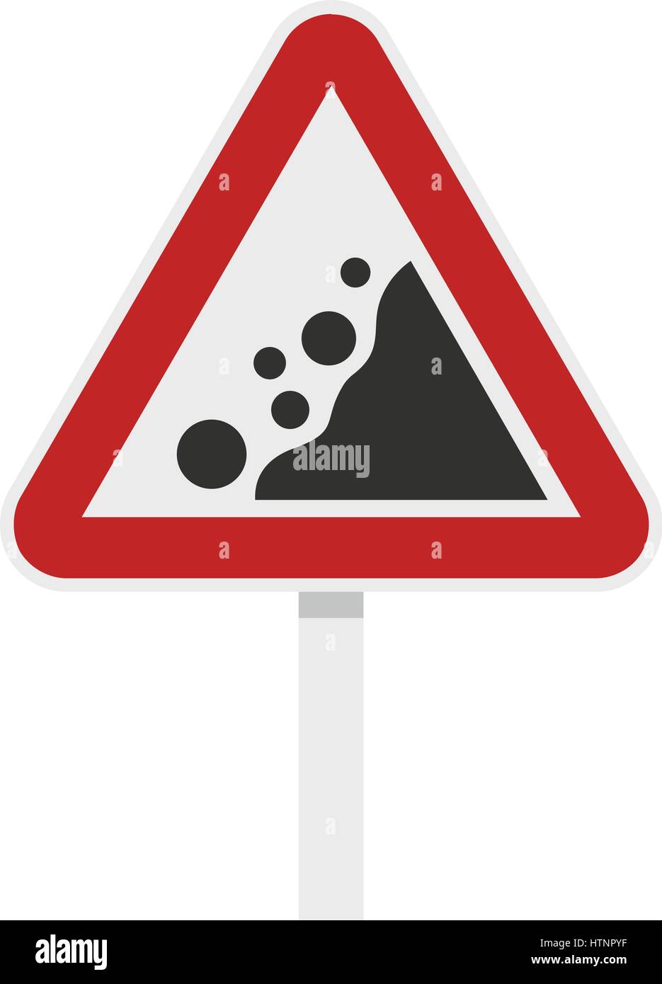 Rockfall traffic sign icon, flat style Stock Vector Image & Art - Alamy