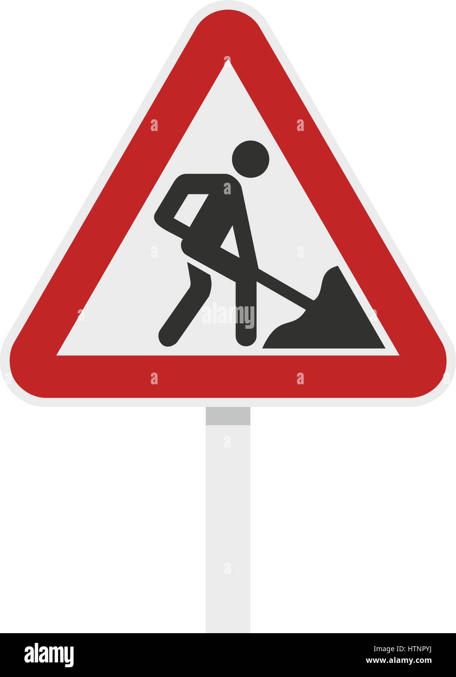 Roadworks sign icon, flat style Stock Vector Image & Art - Alamy