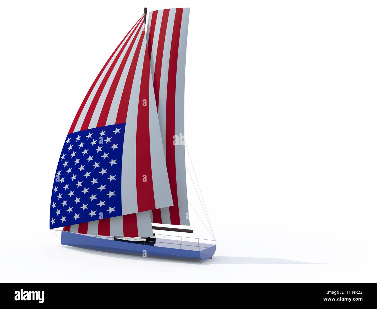 American flag sailing hi-res stock photography and images - Alamy