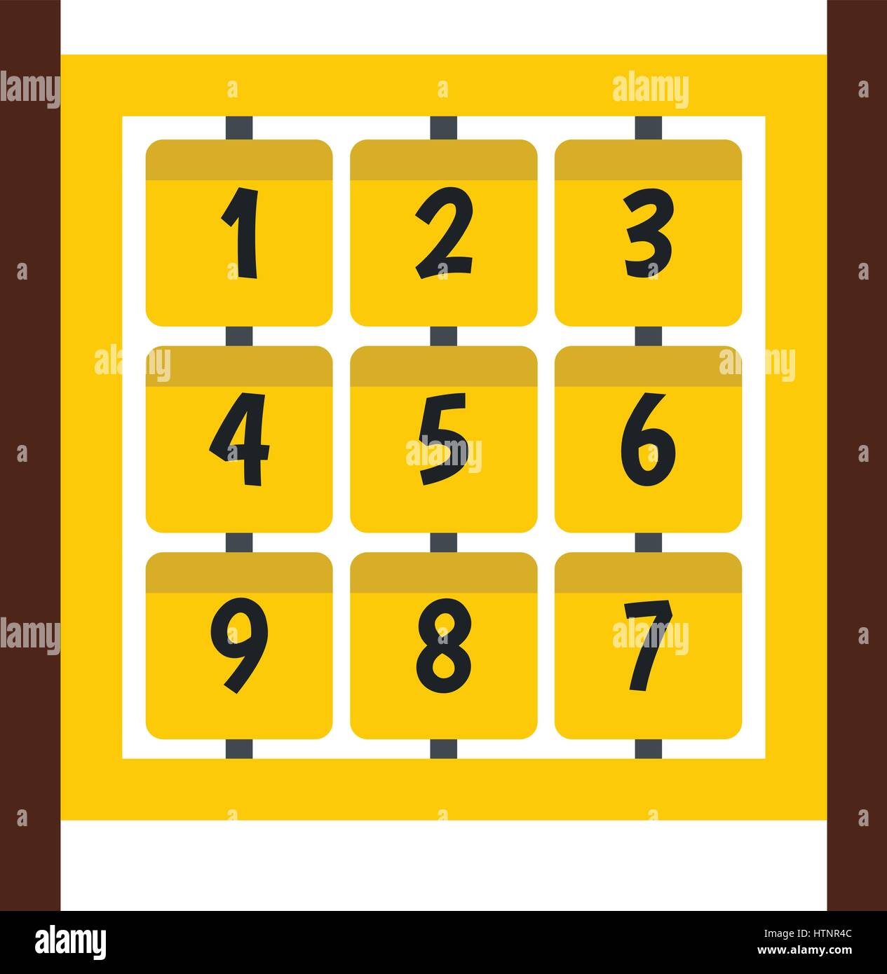 Yellow cubes with numbers on playground icon Stock Vector Image & Art ...