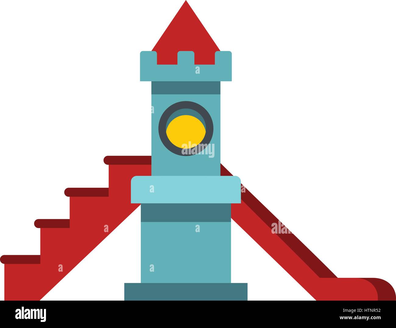 Colorful playground slide icon, flat style Stock Vector Image & Art - Alamy