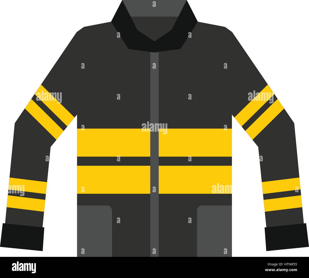 Black and yellow firefighter jacket icon Stock Vector Image & Art - Alamy