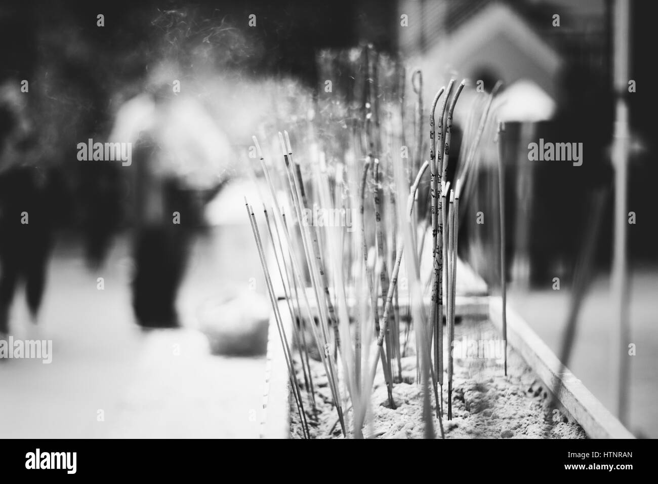 Joss Stick Temple Asian Praying Stock Photo - Alamy