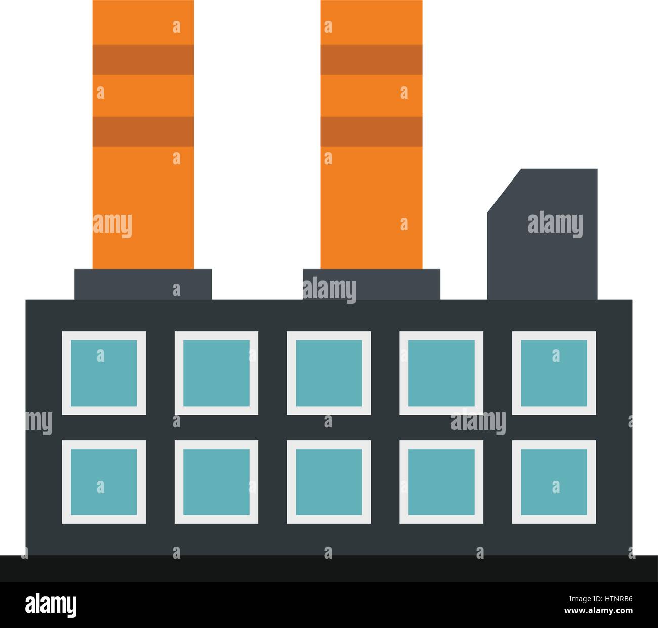 Industrial factory building icon, flat style Stock Vector Image & Art ...