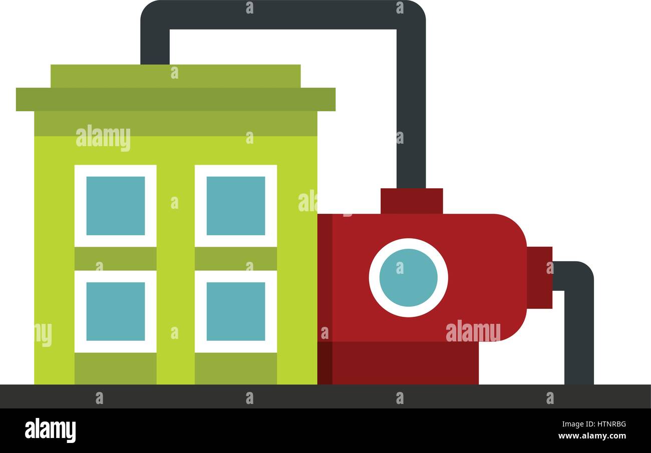 Factory building icon, flat style Stock Vector Image & Art - Alamy
