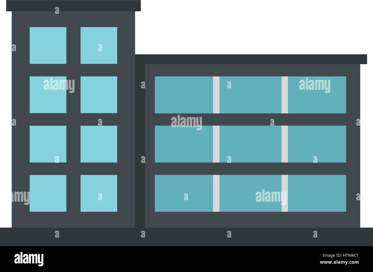 Industrial factory building icon, flat style Stock Vector Image & Art ...