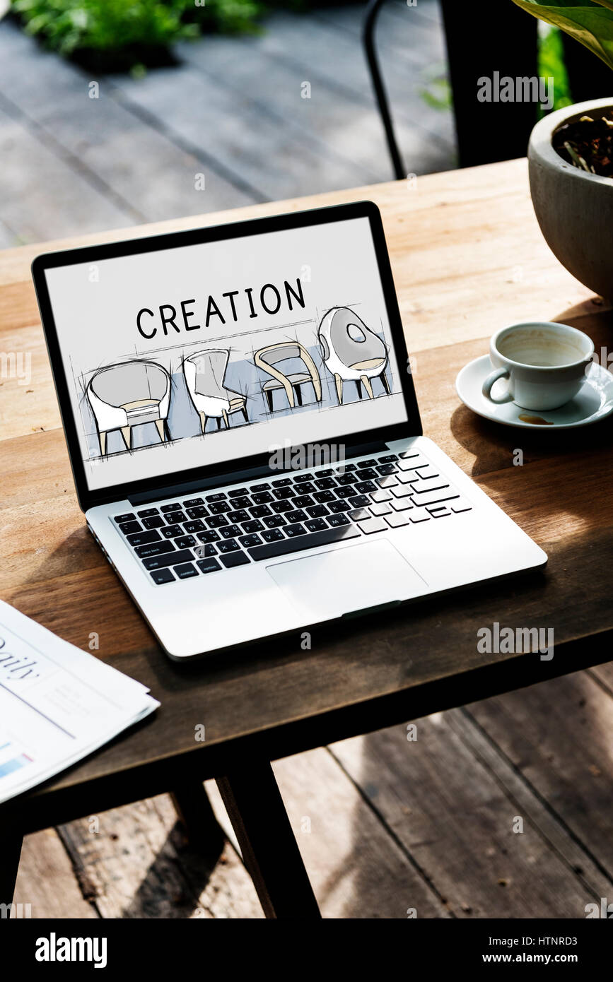 Ideas Creation Design Process Icon Stock Photo - Alamy