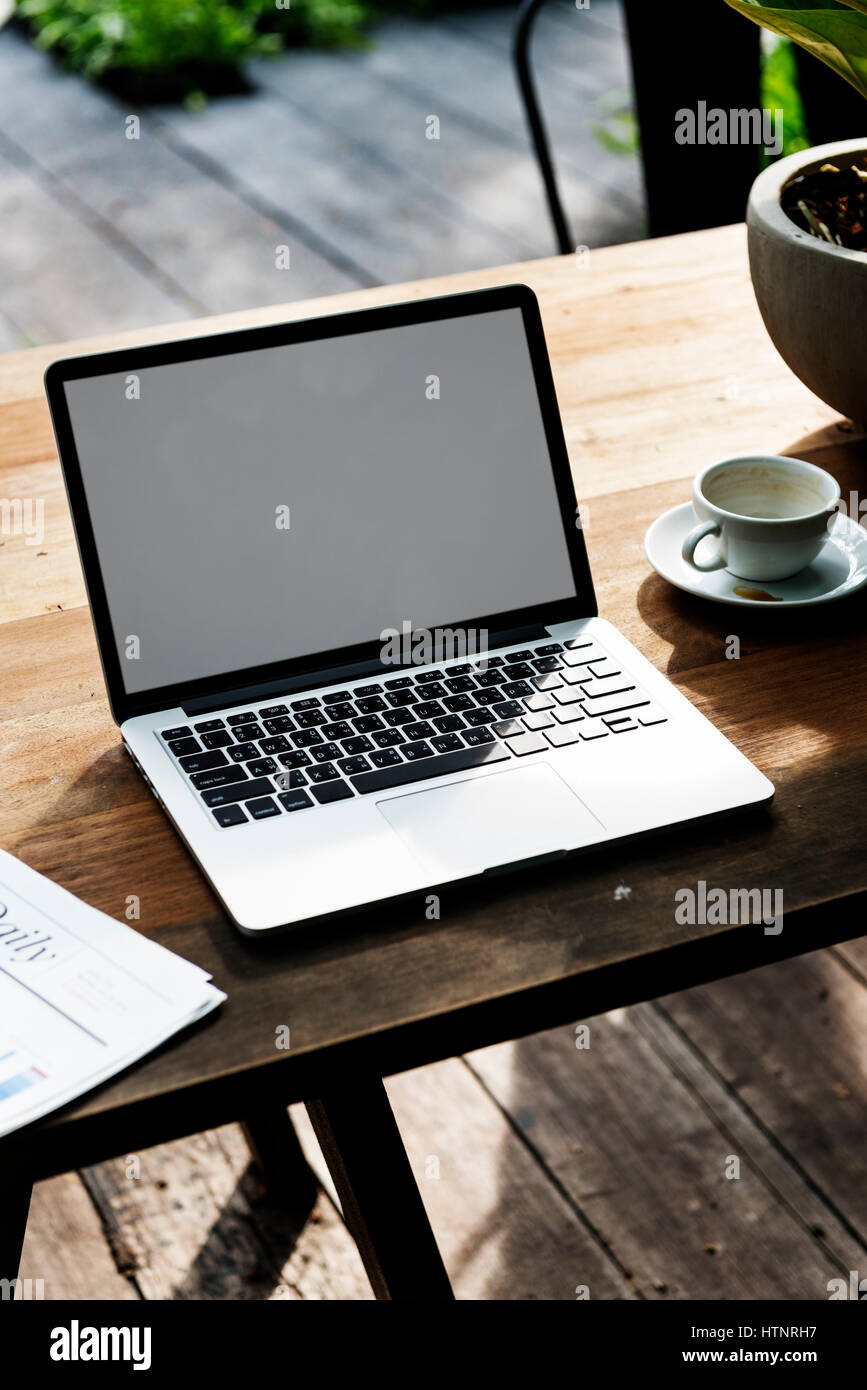 Digital Device Laptop Mockup Concept Stock Photo - Alamy