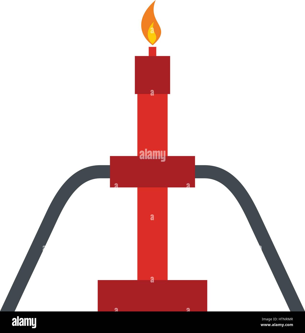 Burning oil gas flare icon, flat style Stock Vector Image & Art - Alamy