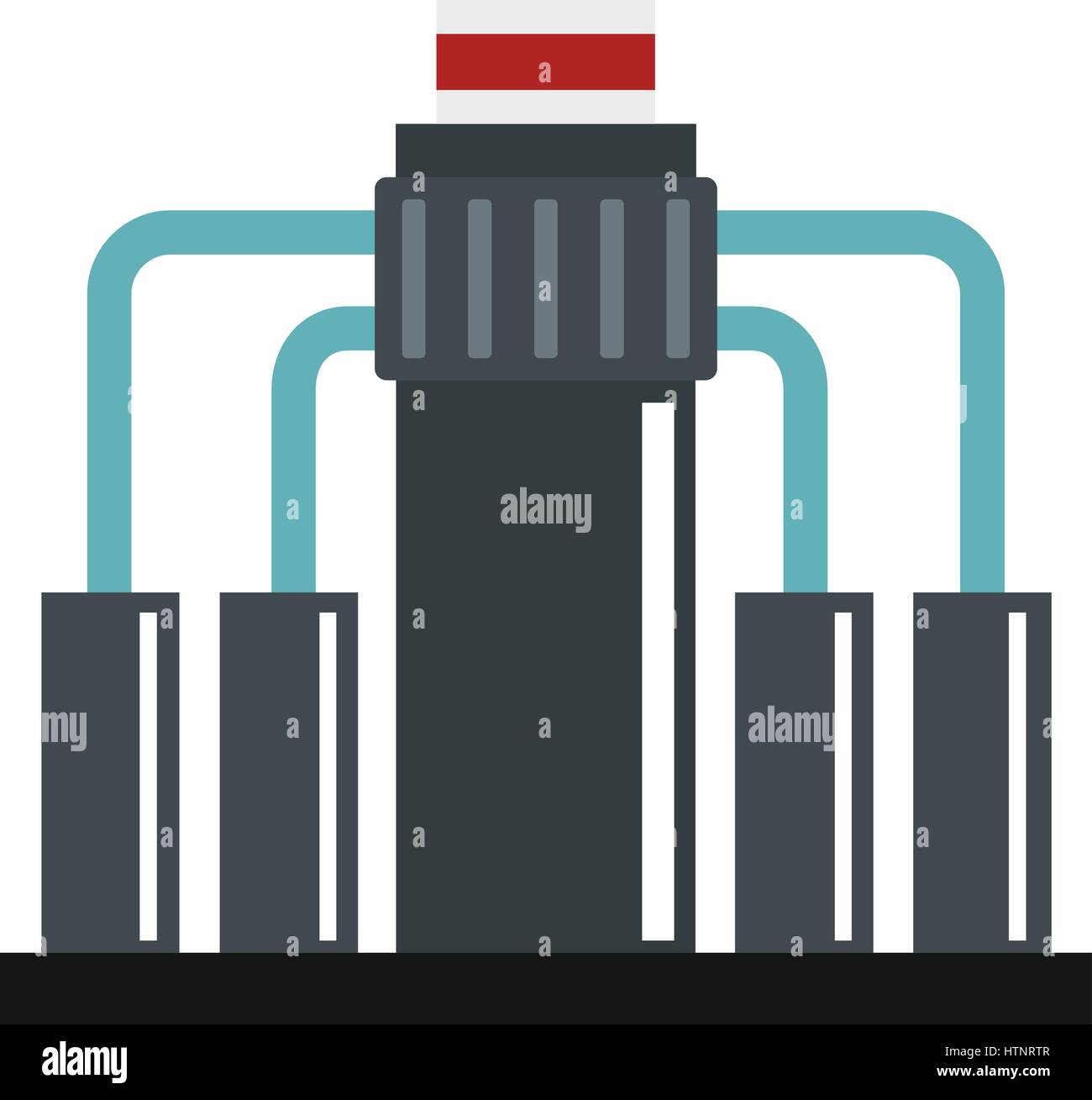 Oil refining icon, flat style Stock Vector Image & Art - Alamy