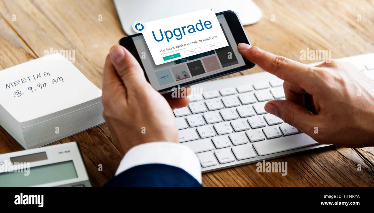 Application Upgrade Icon Concept Stock Photo - Alamy