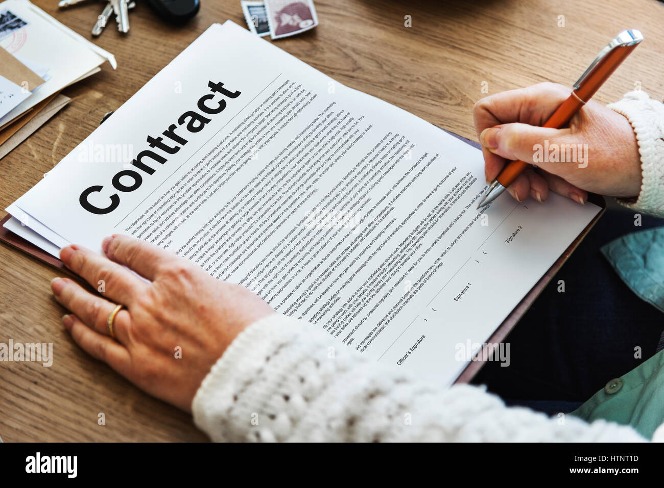 Business Contract Terms Legal Agreement Concept Stock Photo - Alamy