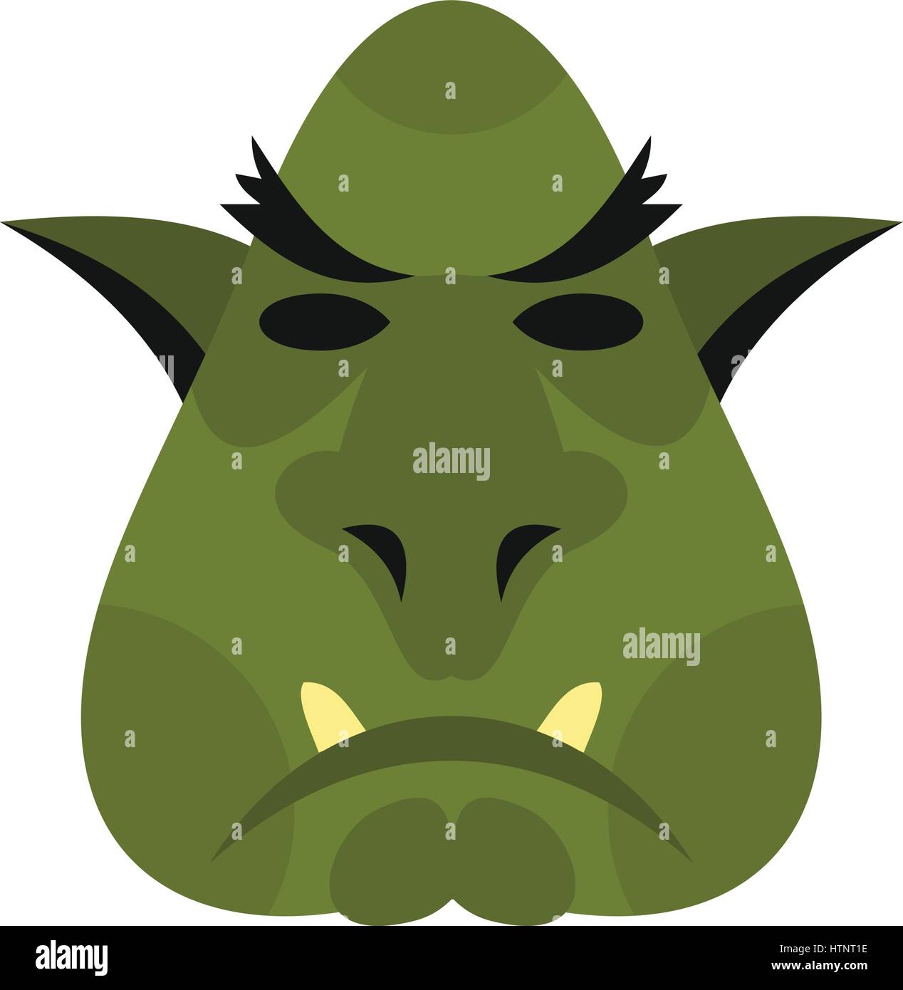 Head of troll icon, flat style Stock Vector Image & Art - Alamy