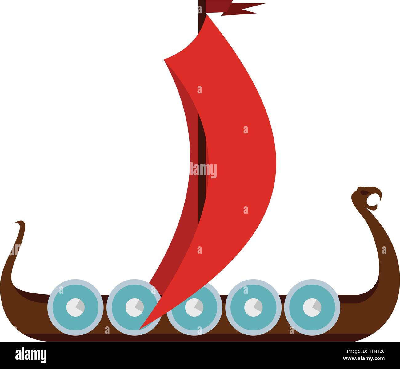 Medieval boat icon, flat style Stock Vector Image & Art - Alamy