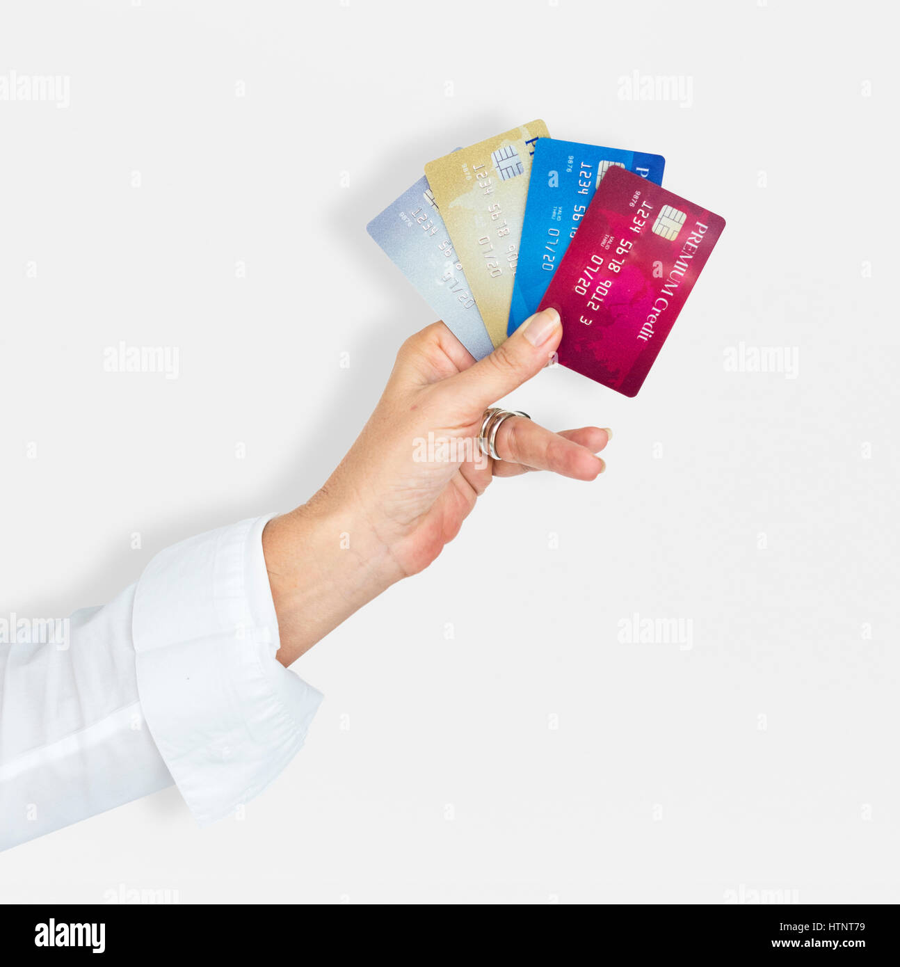 Human Hand Holding Credit Card Luxury Payment Stock Photo - Alamy