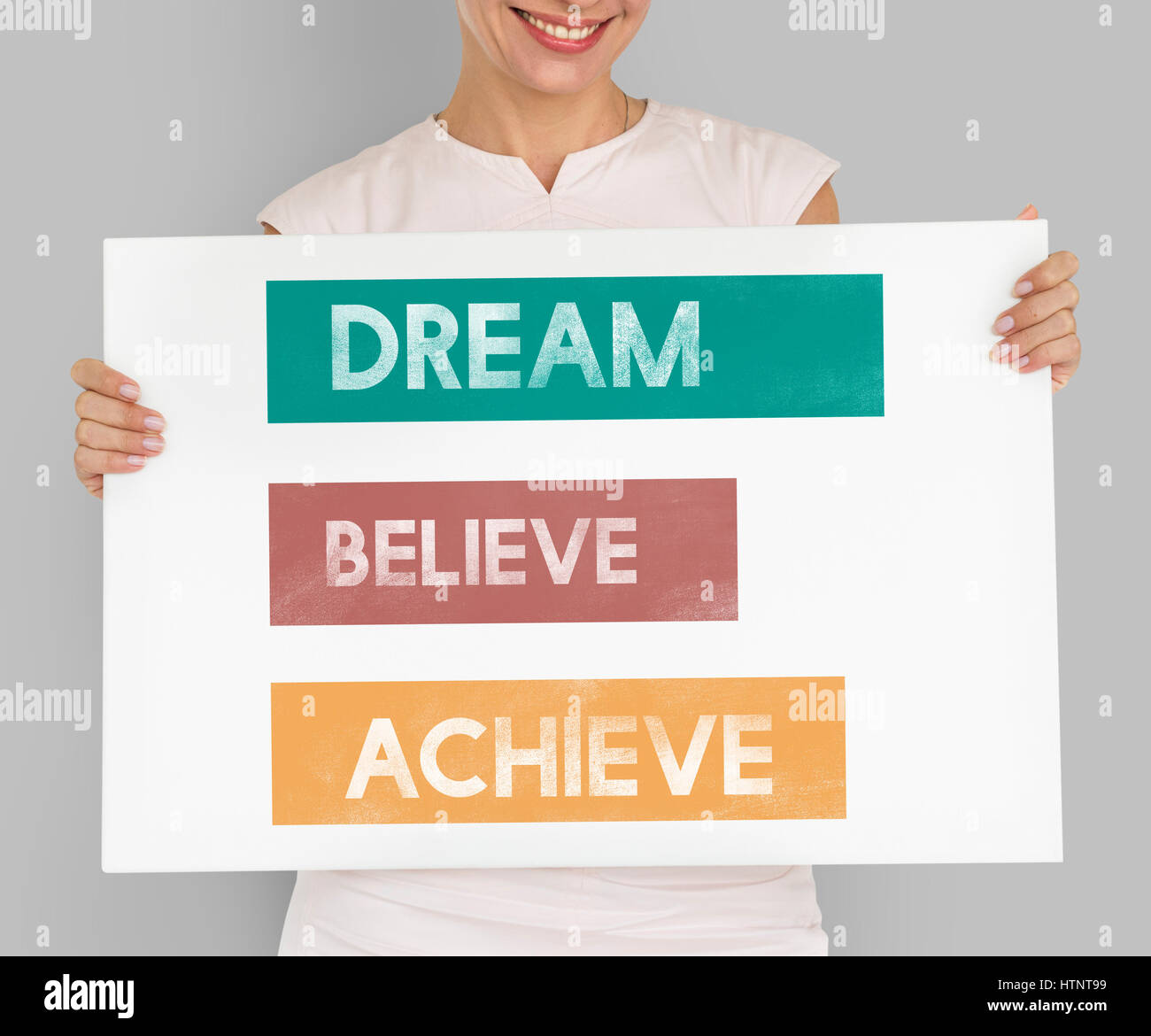 Dream Believe Achieve Accomplishment Motivation Stock Photo - Alamy