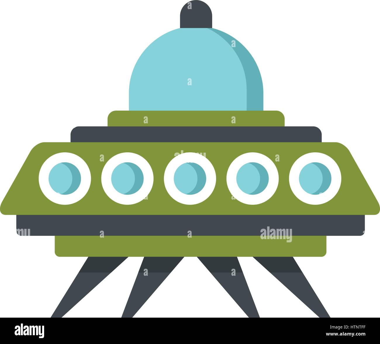 Alien spaceship icon, flat style Stock Vector Image & Art - Alamy