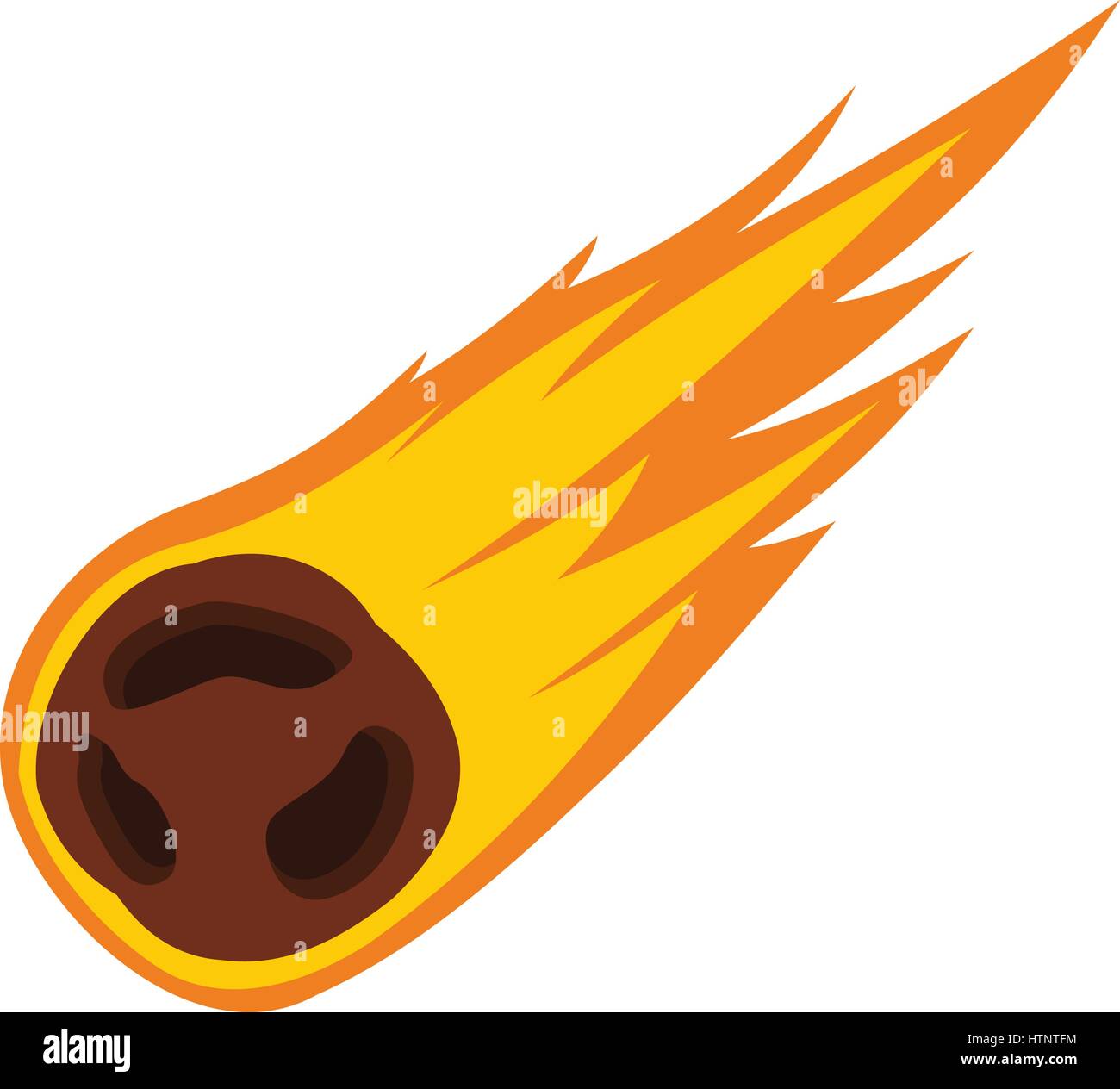 Flame meteorite icon, flat style Stock Vector Image & Art - Alamy