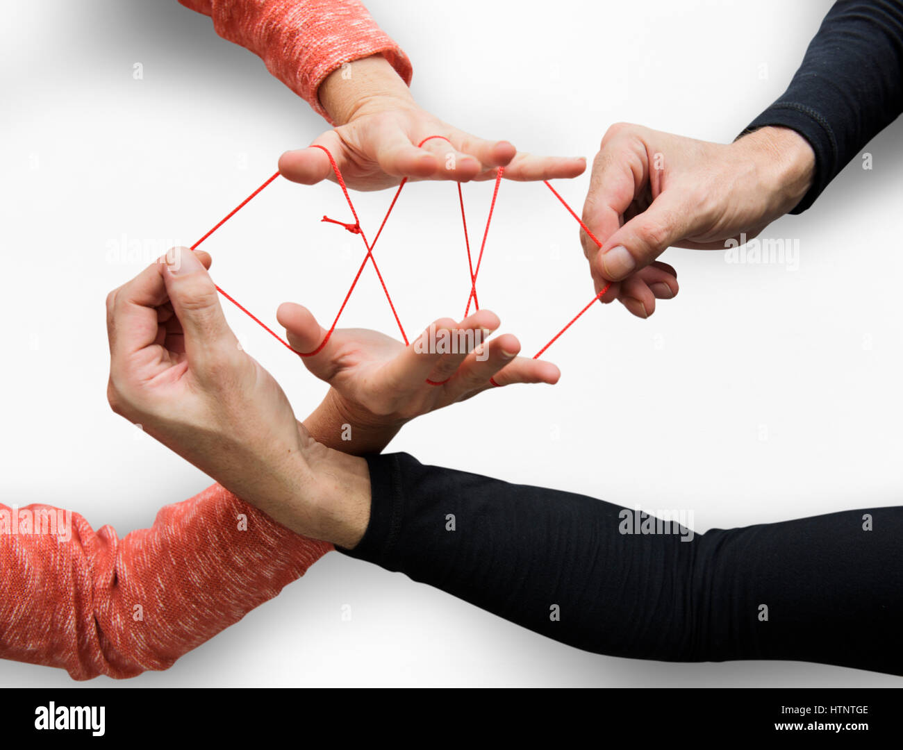 Hands Playing String Game Creativity Stock Photo - Alamy