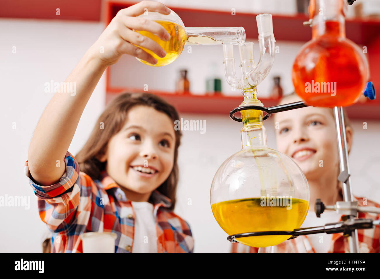 Well equipped laboratory. Selective focus of a modern chemical ...