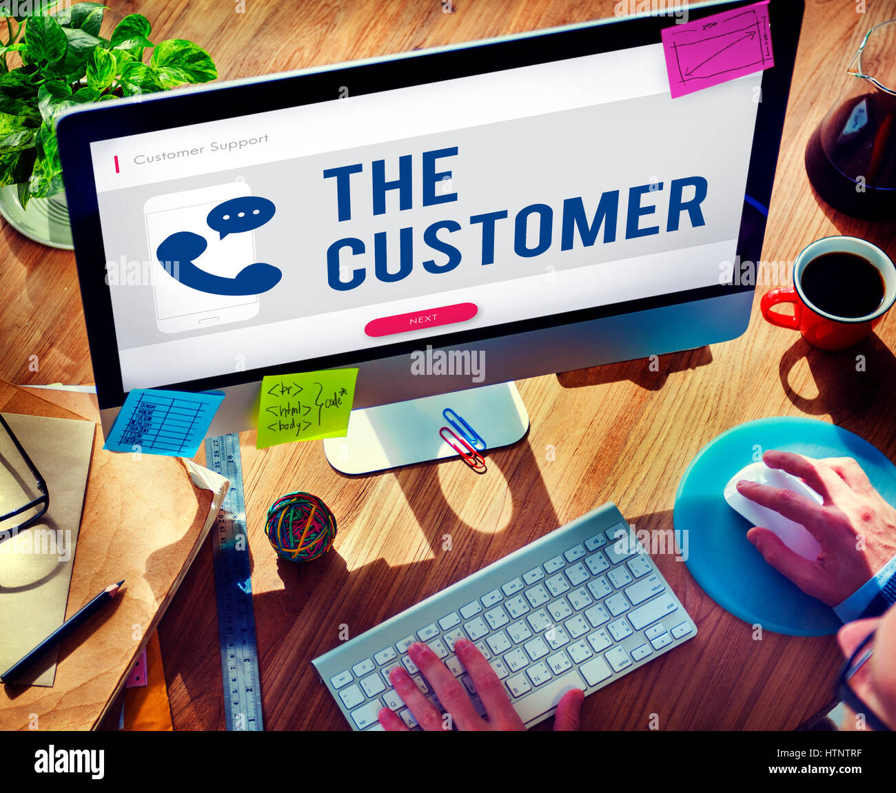 Customer Communication Phone Icon Concept Stock Photo - Alamy