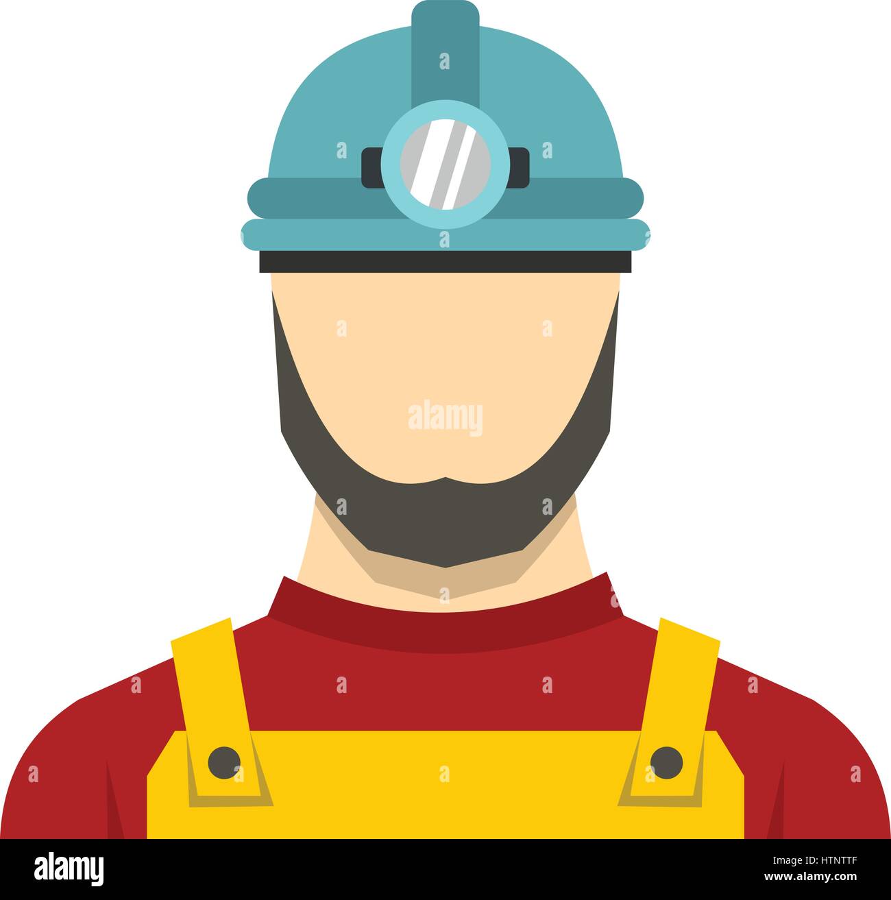 Male miner icon, flat style Stock Vector Image & Art - Alamy