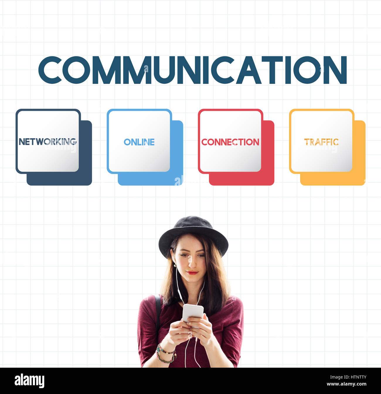 Social Media Box Buttons Concept Stock Photo - Alamy