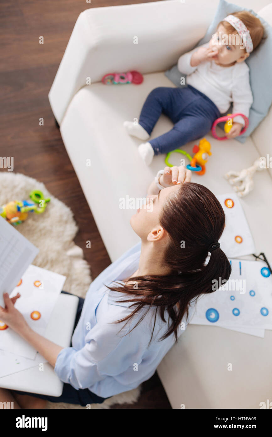 Overwhelmed mother and baby hi-res stock photography and images - Alamy