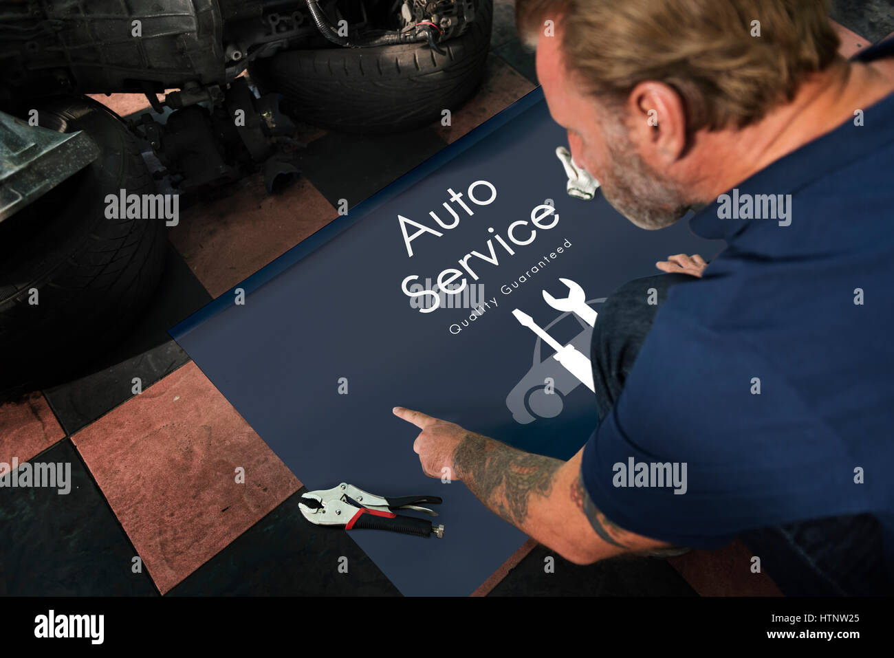 Automobile Car Mechanic Service Maintenance Concept Stock Photo - Alamy