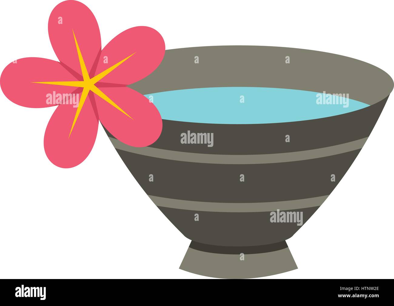 Bowl with water for spa icon, flat style Stock Vector Image & Art - Alamy